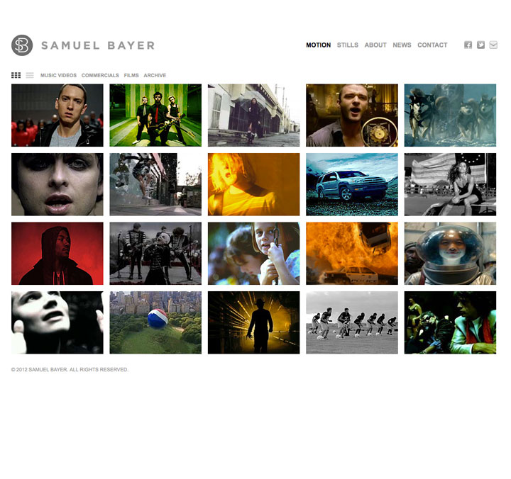 Samuel Bayer Photography Website. - Quadshot Digital